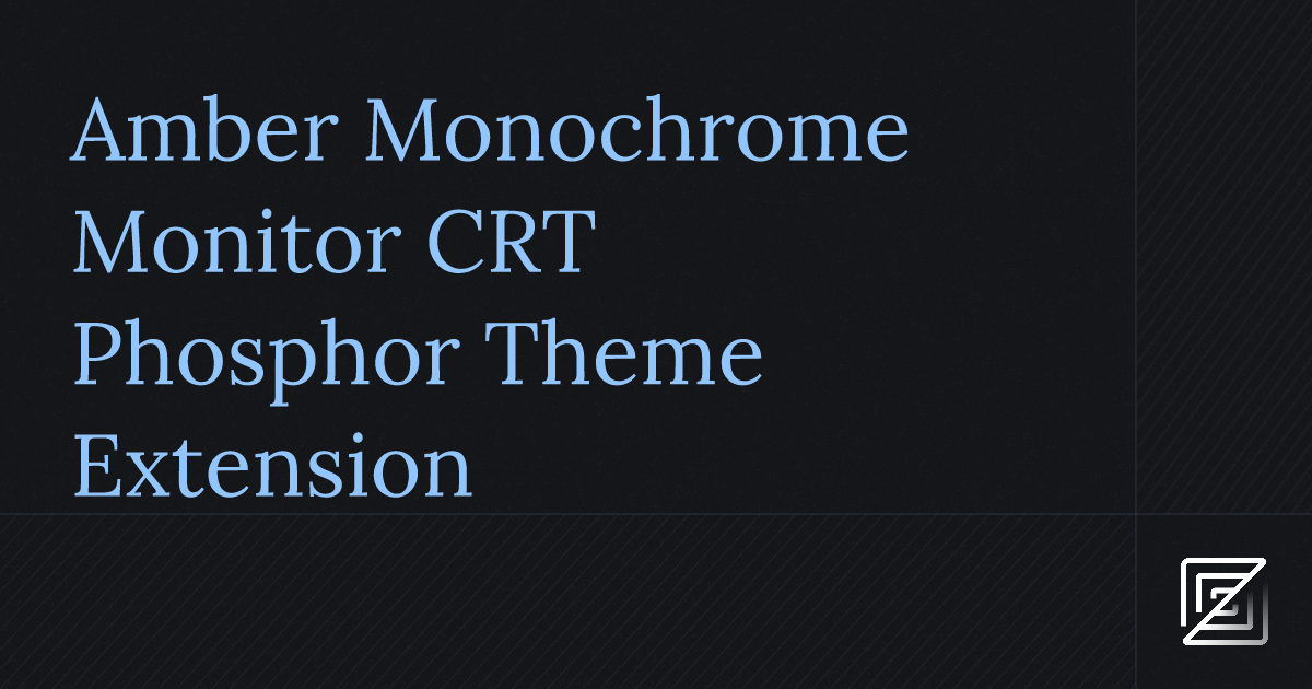 Amber Monochrome Monitor CRT Phosphor Theme — Zed Extension