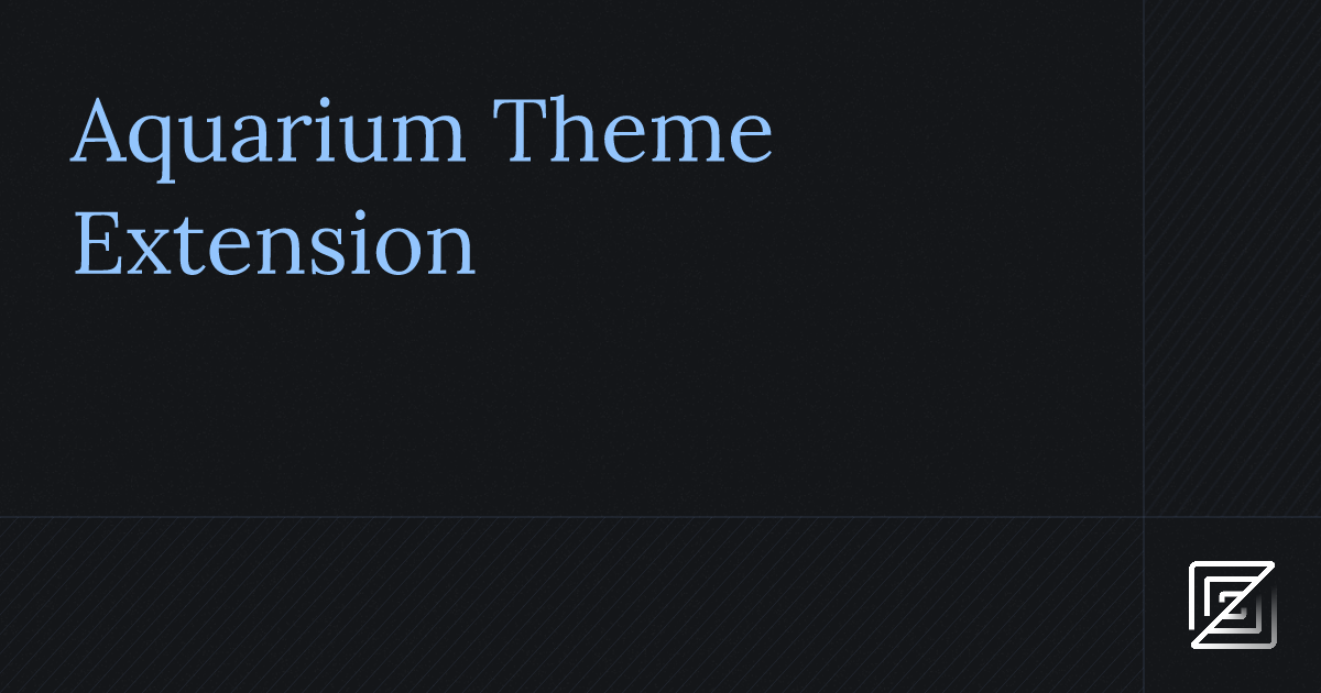 Aquarium Theme — Zed Extension