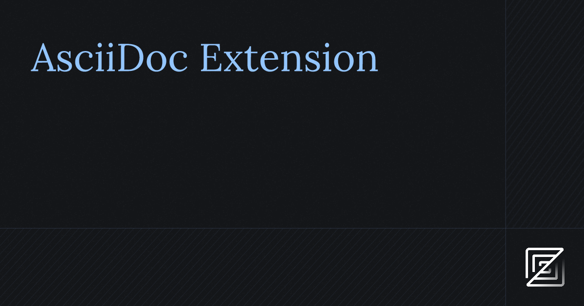 AsciiDoc — Zed Extension