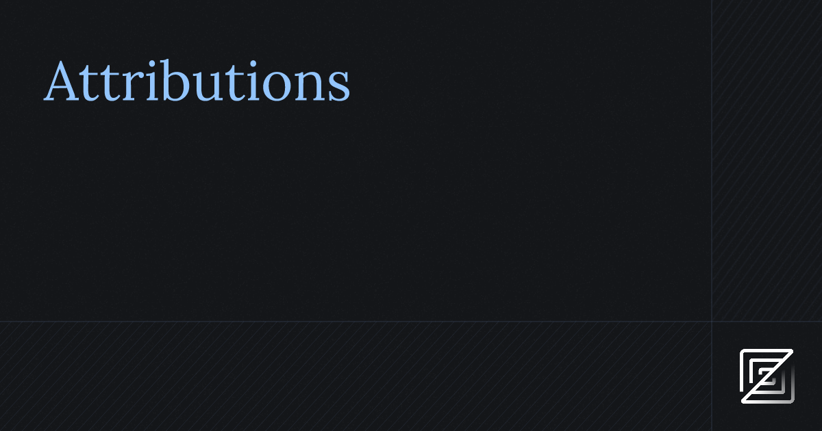 Attributions - Zed — Love your editor again