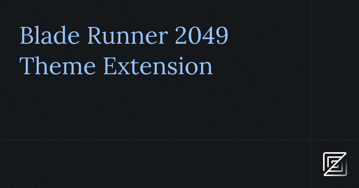 Blade Runner 2049 Theme — Zed Extension