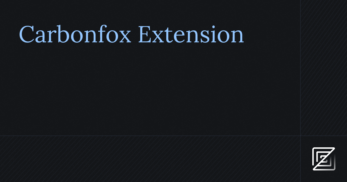 Carbonfox — Zed Extension