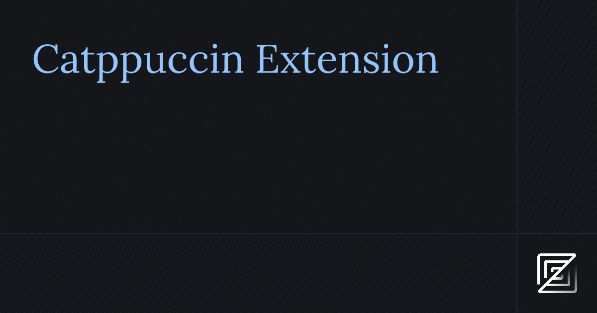 Catppuccin — Zed Extension