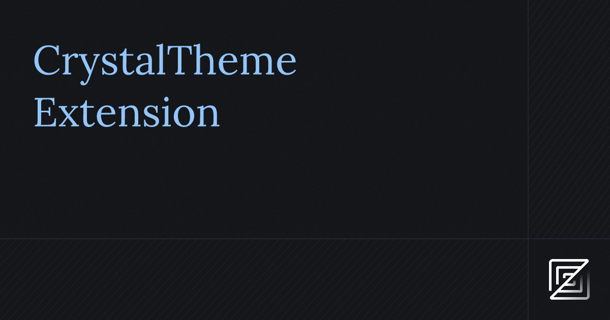 CrystalTheme — Zed Extension