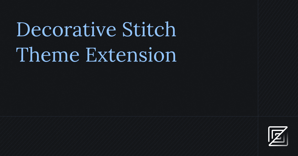 Decorative Stitch Theme — Zed Extension