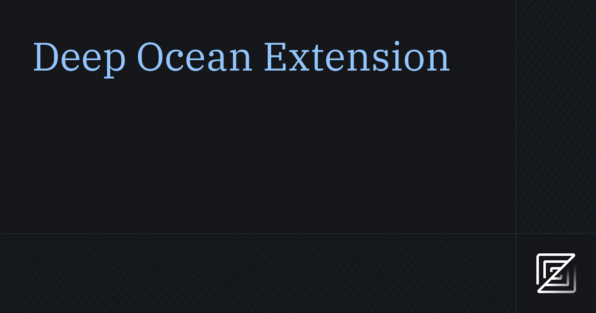 Deep Ocean — Zed Extension