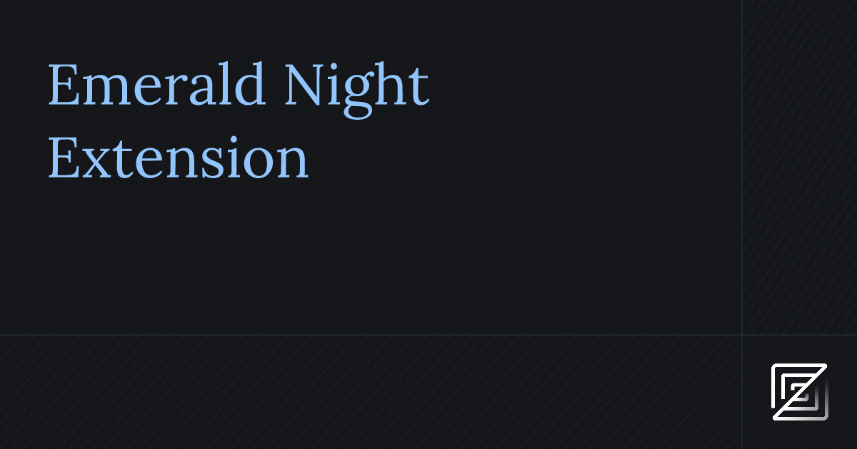 Emerald Night — Zed Extension