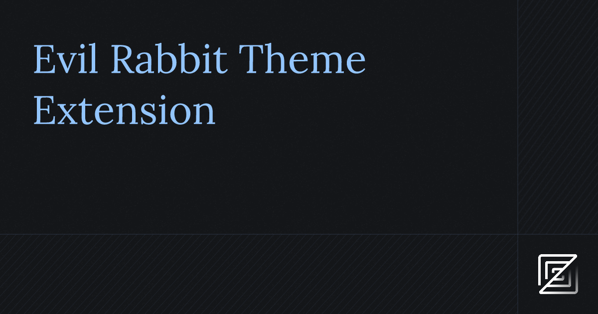Evil Rabbit Theme — Zed Extension