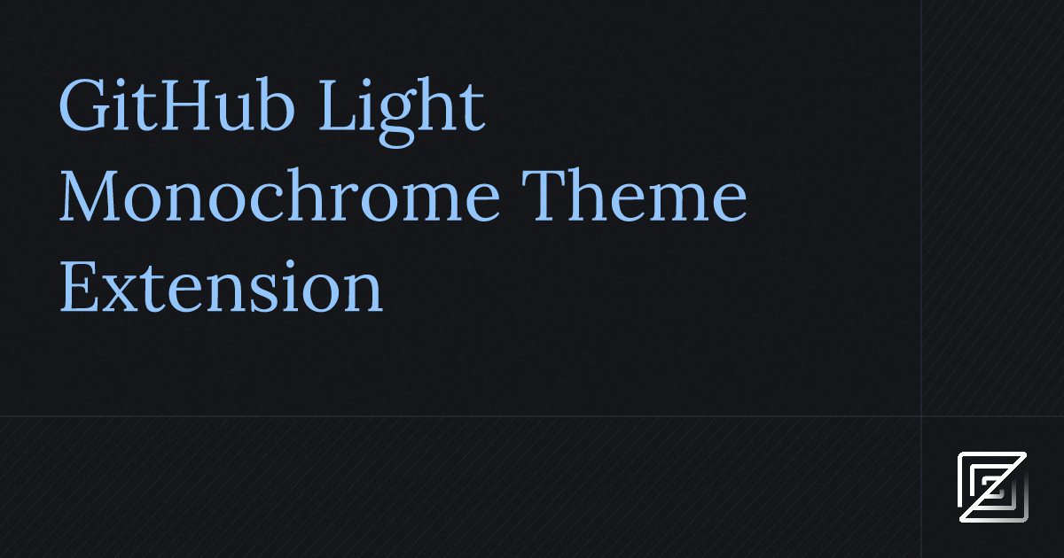 GitHub Light Monochrome Theme — Zed Extension