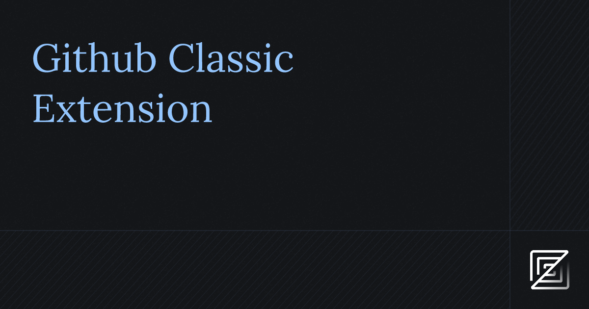 Github Classic — Zed Extension