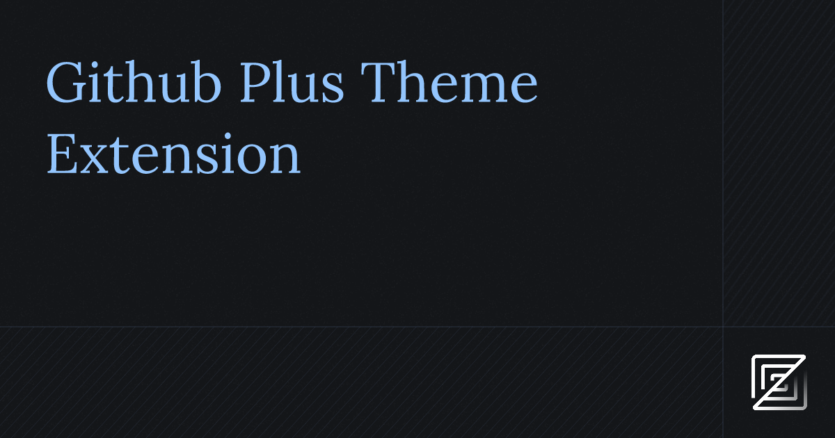 Github Plus Theme — Zed Extension