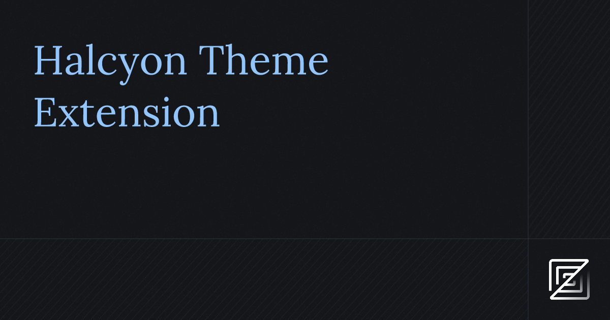 Halcyon Theme — Zed Extension