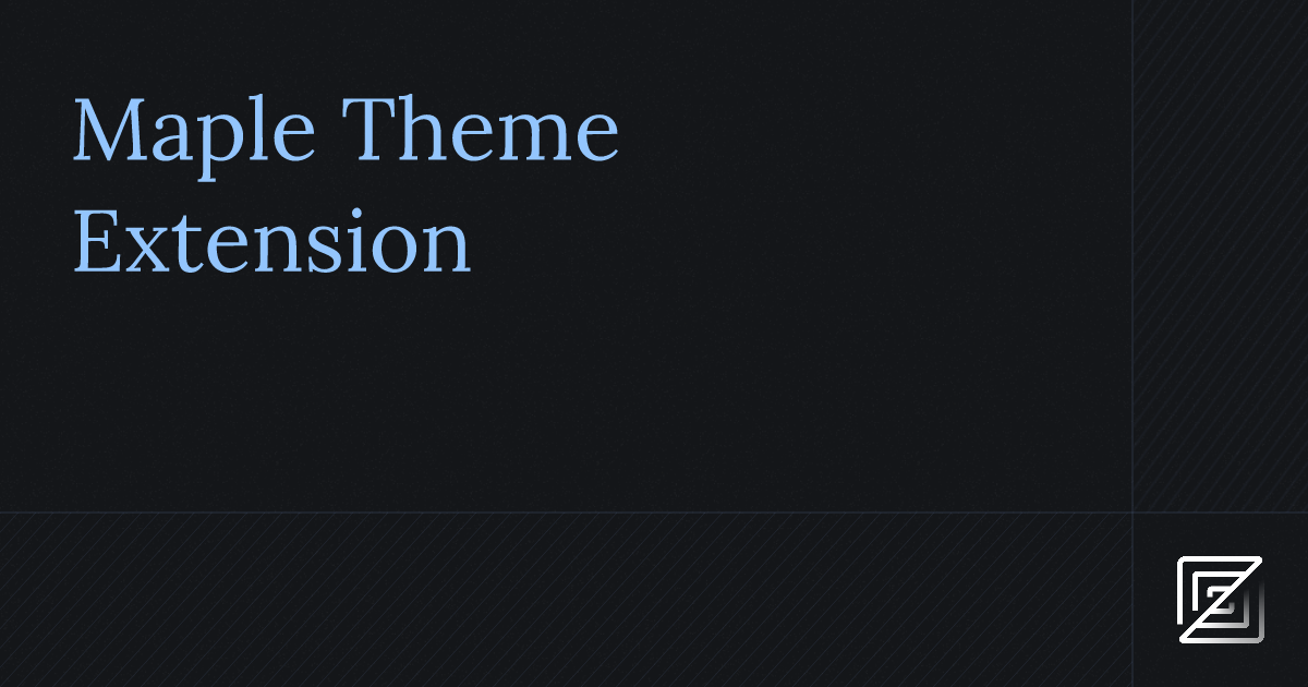 Maple Theme — Zed Extension