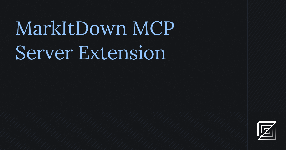 MarkItDown MCP Server — Zed Extension