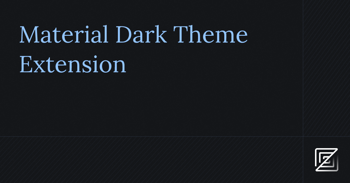 Material Dark Theme — Zed Extension