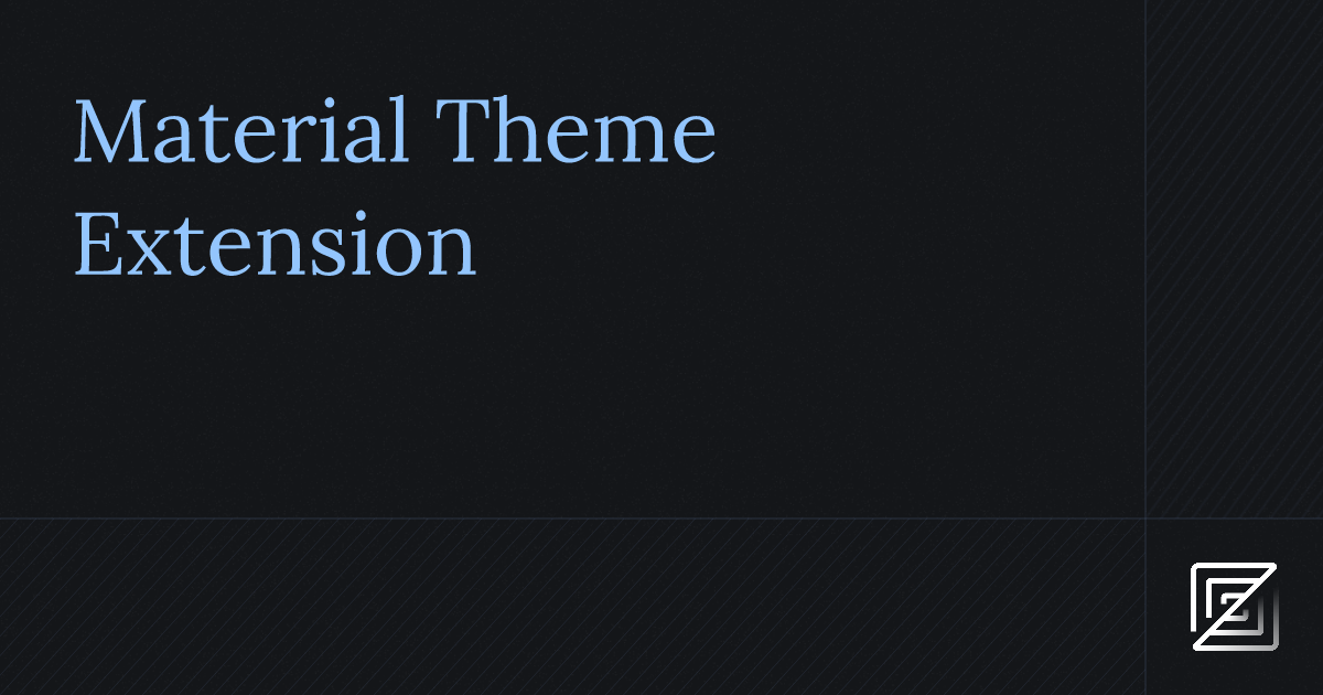 Material Theme — Zed Extension