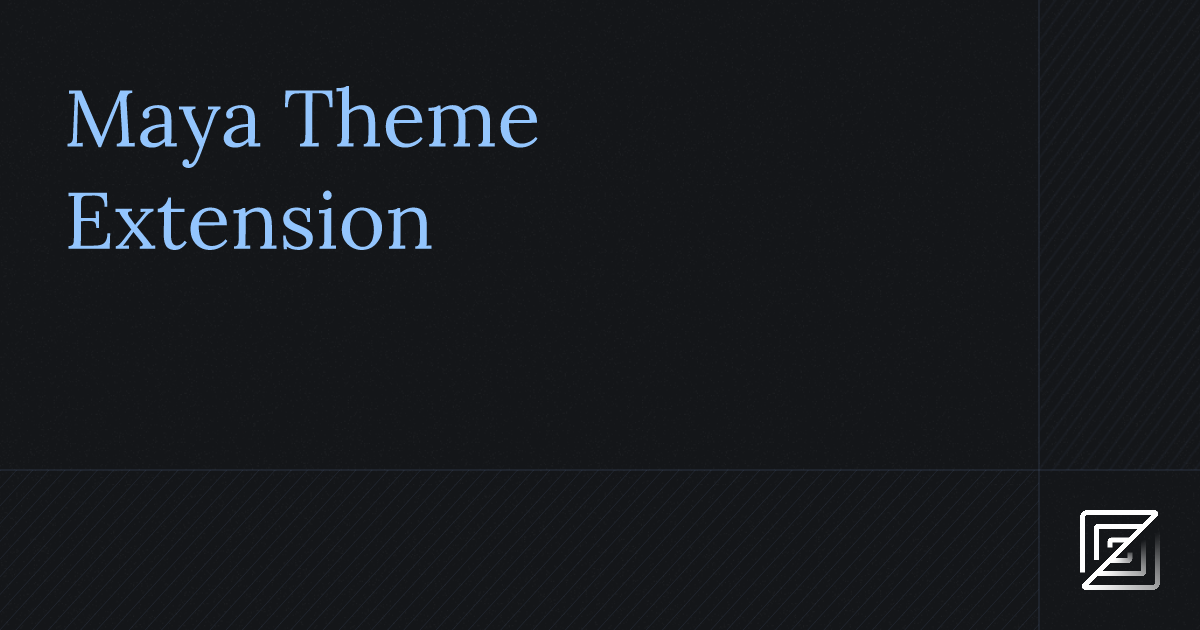 Maya Theme — Zed Extension