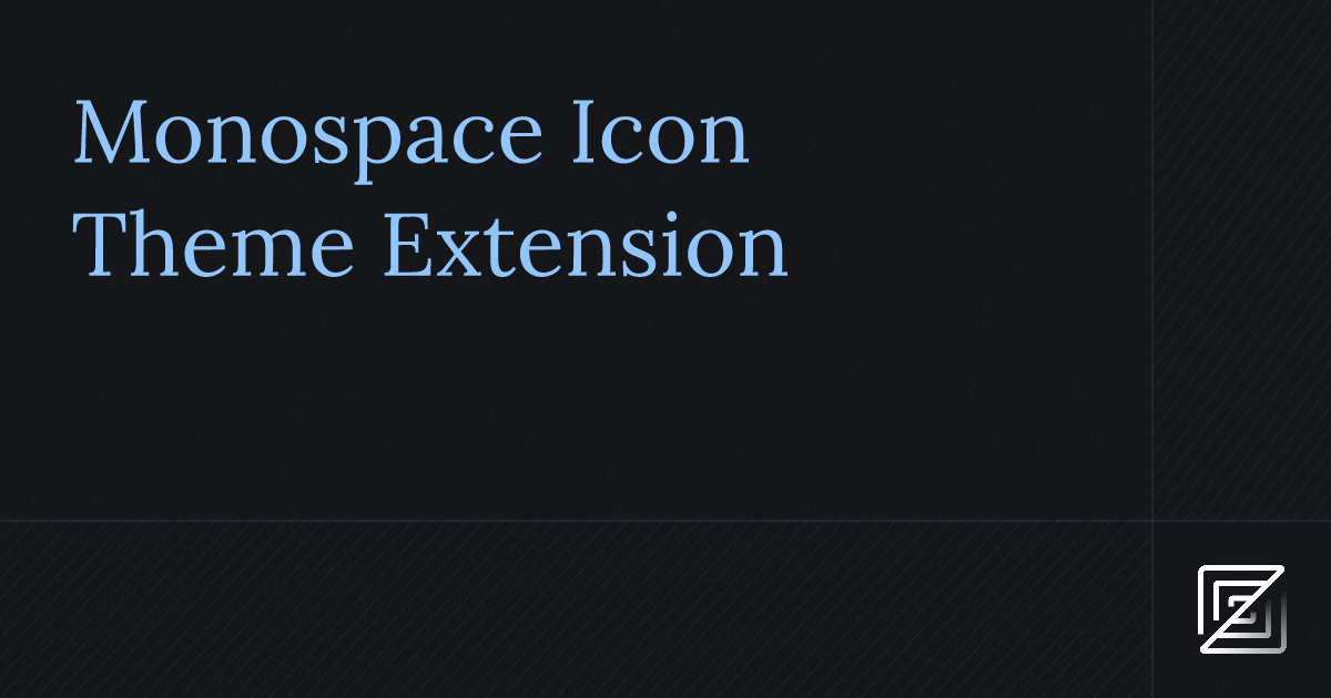 Monospace Icon Theme — Zed Extension