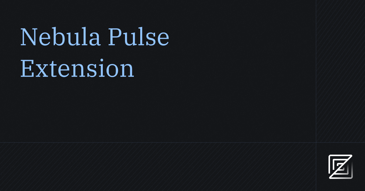 Nebula Pulse — Zed Extension