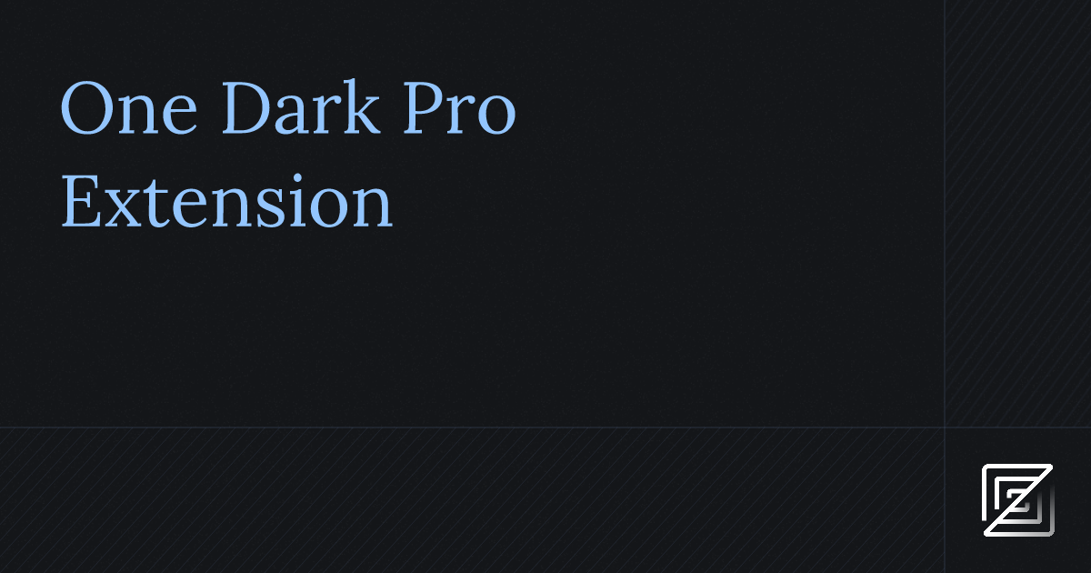 One Dark Pro — Zed Extension