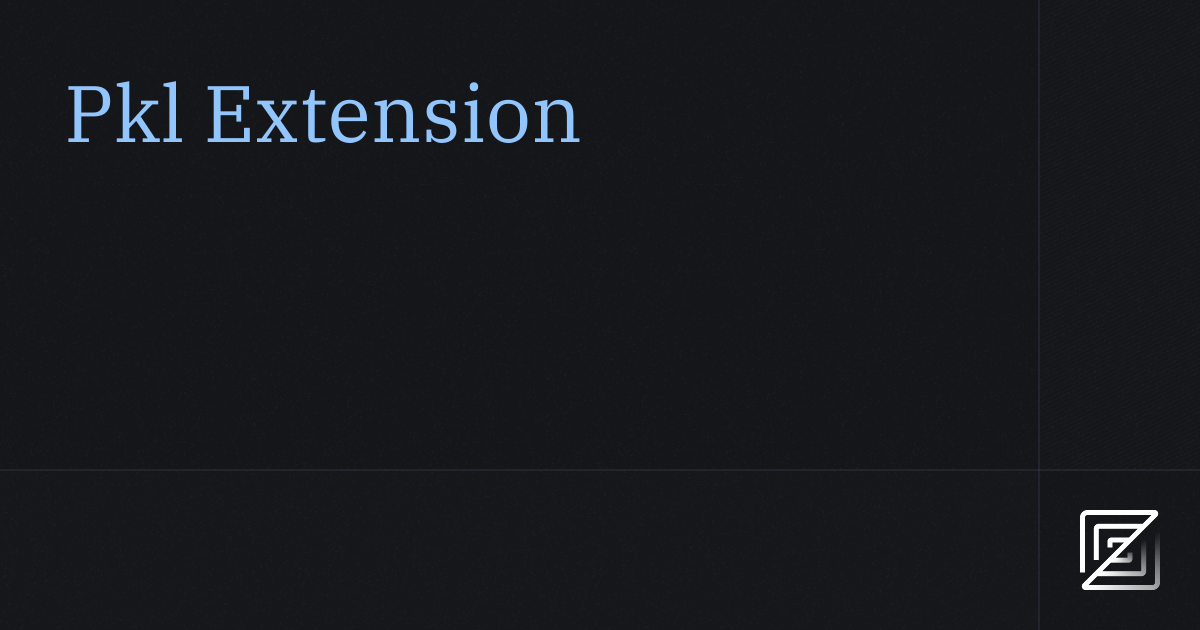 Pkl — Zed Extension