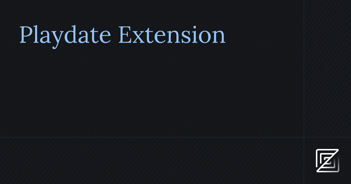 Playdate — Zed Extension