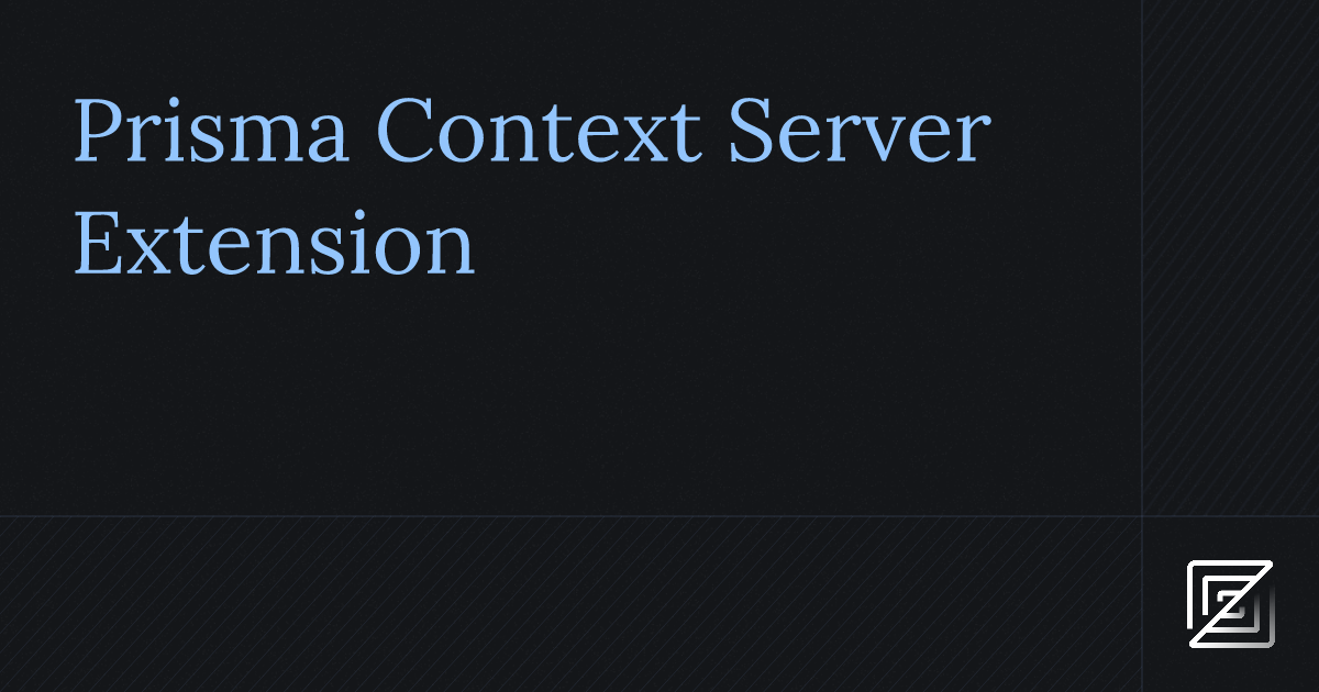 Prisma Context Server — Zed Extension