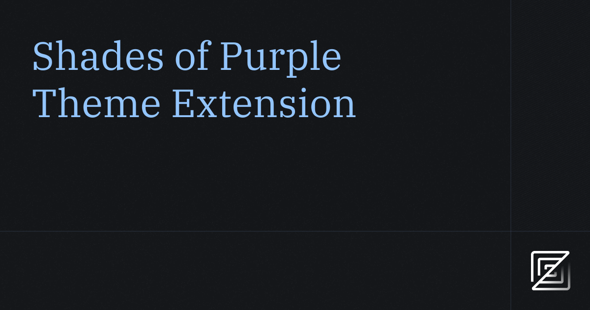 Shades of Purple Theme — Zed Extension