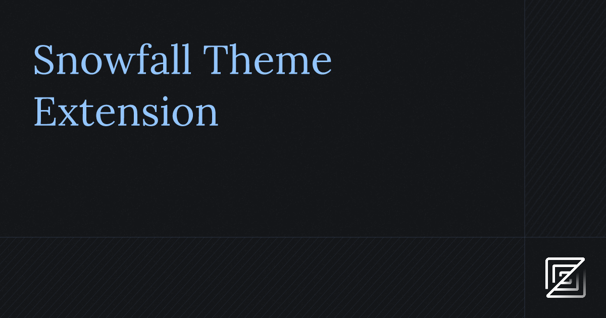 Snowfall Theme — Zed Extension