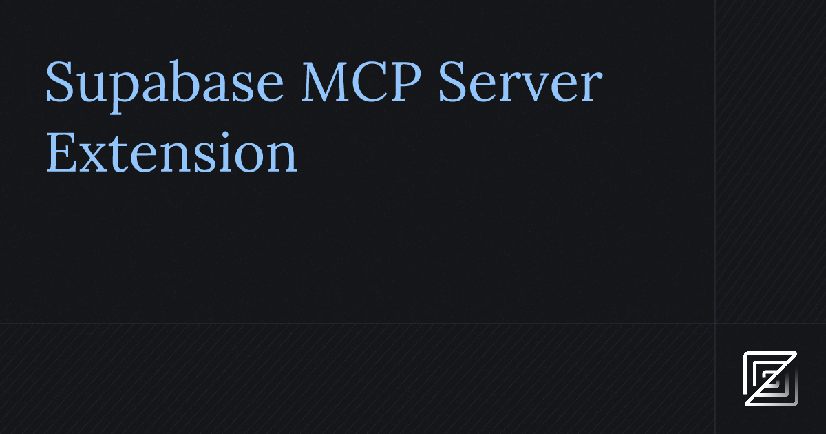 Supabase MCP Server — Zed Extension