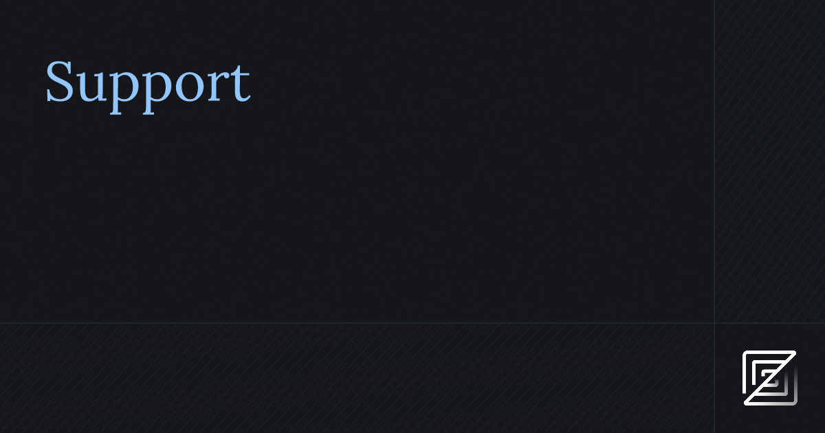 Support - Zed - The editor for what's next