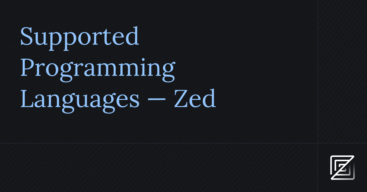 Languages in Zed