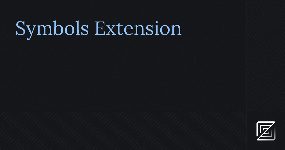 Symbols — Zed Extension