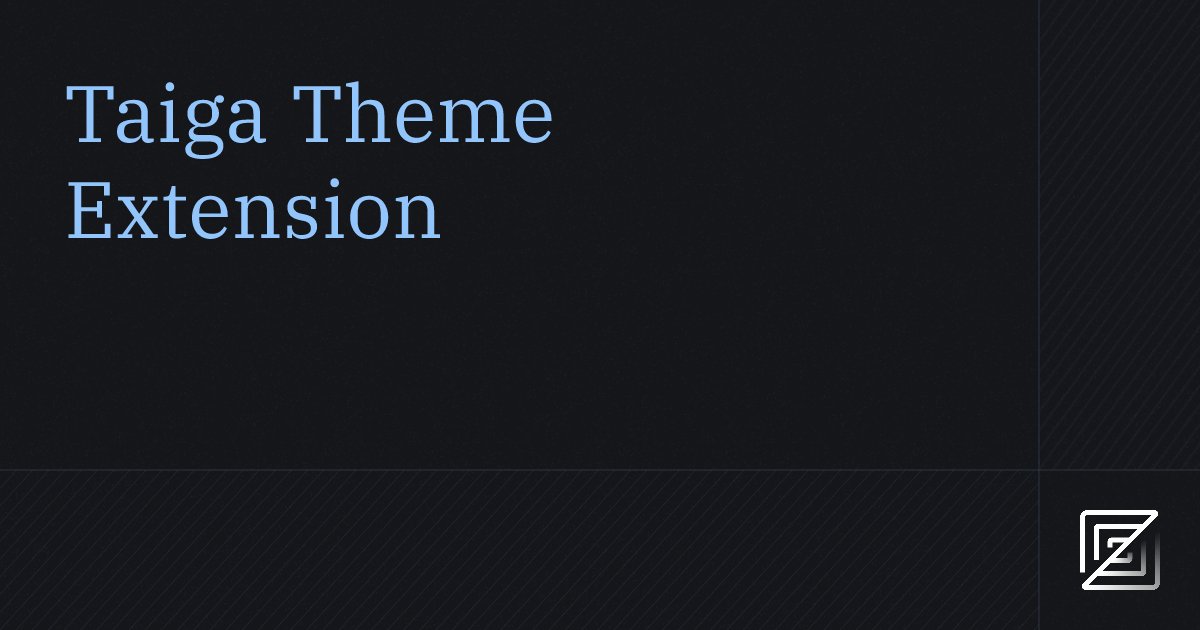 Taiga Theme — Zed Extension