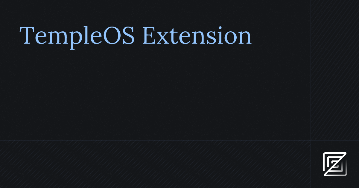 TempleOS — Zed Extension
