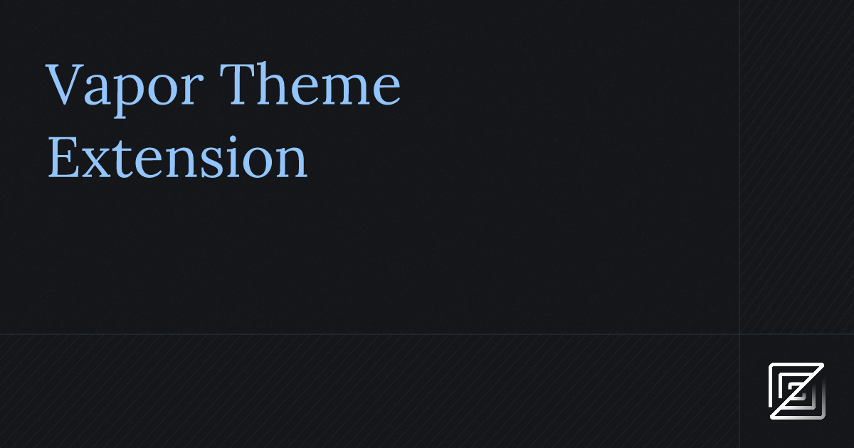 Vapor Theme — Zed Extension