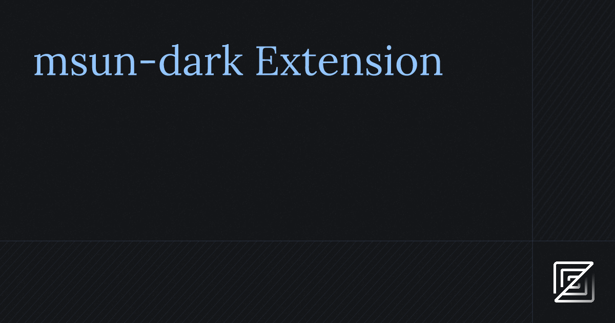 msun-dark — Zed Extension