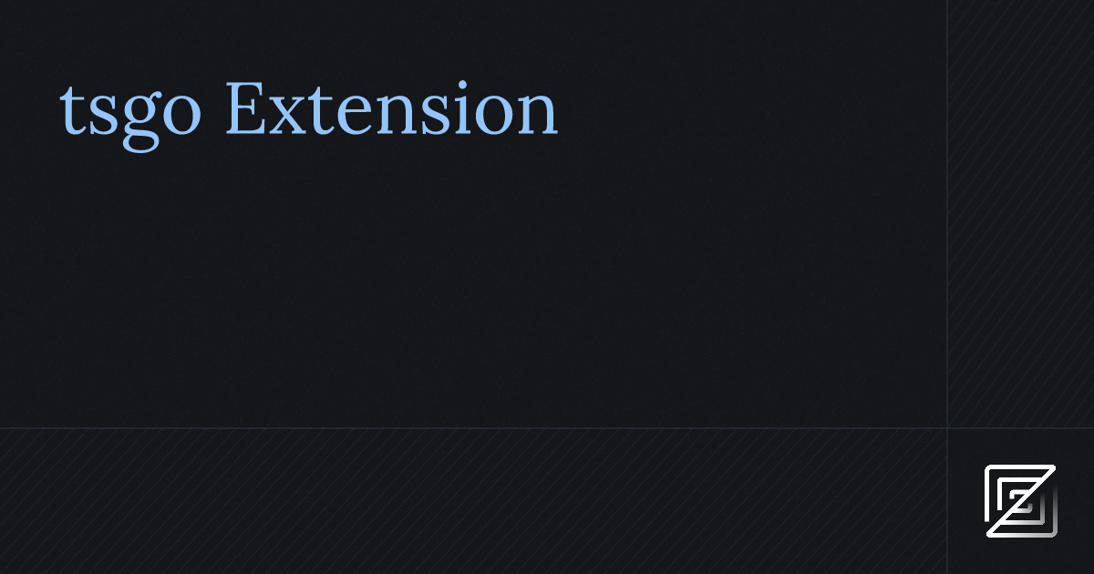 tsgo — Zed Extension